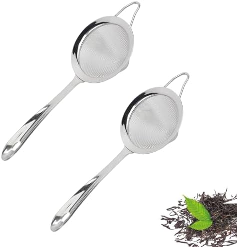 2PCS Tea Strainer Fine Mesh, Coffee Strainer Mini Sieve, Small Sieve ...
