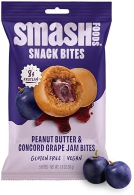 Amazon.com: Smash Foods Grape Energy Bites | 5 Gluten-Free Vegan Snack ...