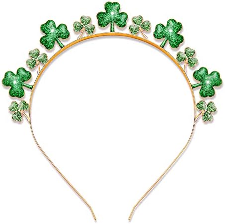 Amazon.com : CEALXHENY St. Patrick's Day Headbands, Glitter Rhinestone ...
