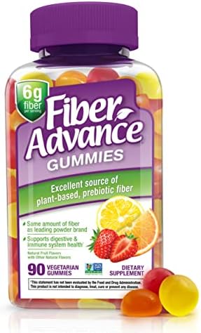 Amazon.com: Fiber Advance Gummies | 100% Plant Based Fiber Supplement ...