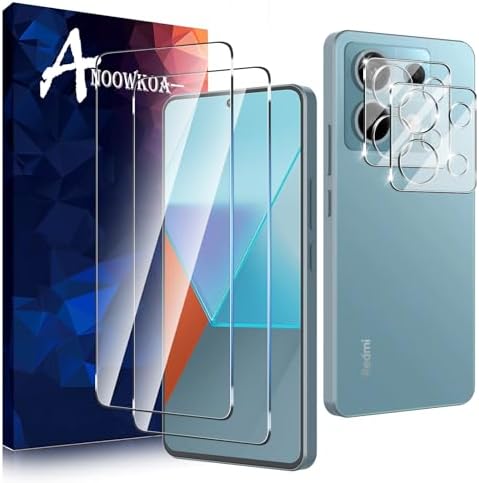 Anoowkoa [2+2 Pack for Xiaomi Redmi Note 13 Pro 5G Screen Protectors ...