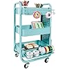 Amazon.com: Simply Tidy Gramercy Rolling Cart, Teal, 17.9” x 14.8” x 31 ...