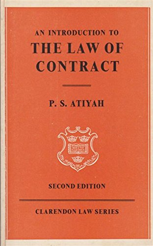 Introduction to the Law of Contract 2/E: Atiyah, P. S.: 9780198760832 ...