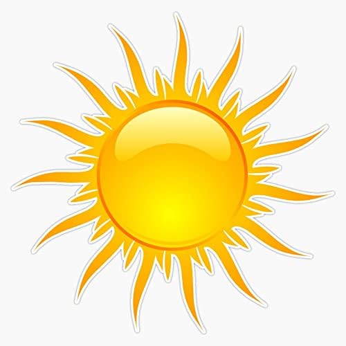 Amazon.com: Sun Bumper Sticker Decal 5" : Automotive