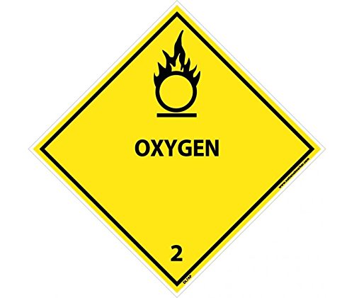 Amazon.com: Oxygen 2 Dot Placard Label - Pack of 25 : Industrial ...