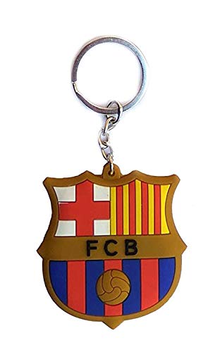 NPRC Rubber Double Sided Football with FCB Multicolored Key Chain ...
