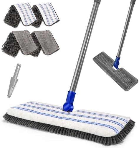 Amazon.com: MASTERTOP Microfiber Dust Mop,Double-Sided Flat Mops for ...