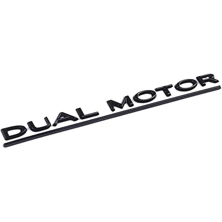 Amazon.com: 1Pc Dual Motor Emblem Underlined Letters 3D Badge Car Rear ...