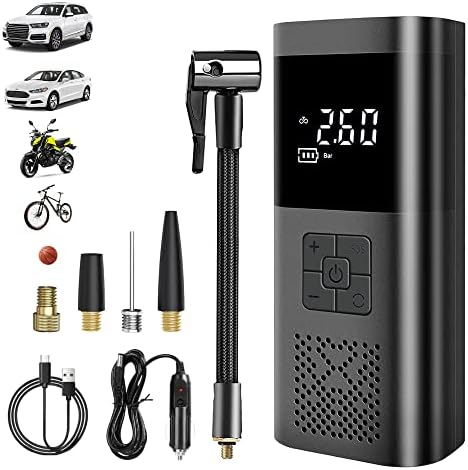 Amazon.co.jp: TANGMONFLY Electric Air Pump, Air Compressor, 7500 mAh ...