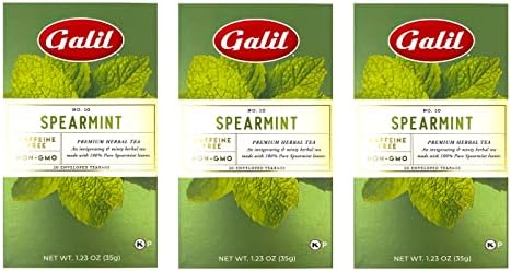 Amazon.com : Galil Spearmint Tea – Caffeine-Free Herbal Tea, Certified ...
