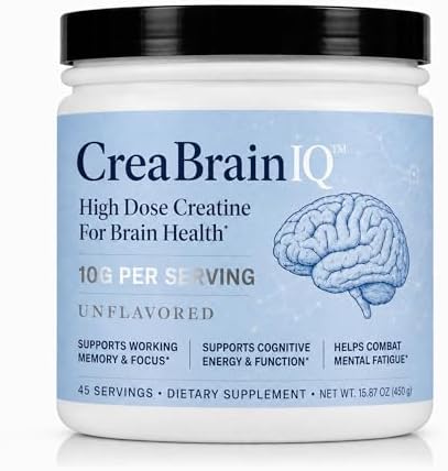 Amazon.com: CreaBrainIQ High Dose Creatine Powder for Brain Health ...