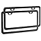 Amazon.com: Deselen Gloss Black License Plate Frame, Metal Thin Stainless Steel with 2 Holes ...