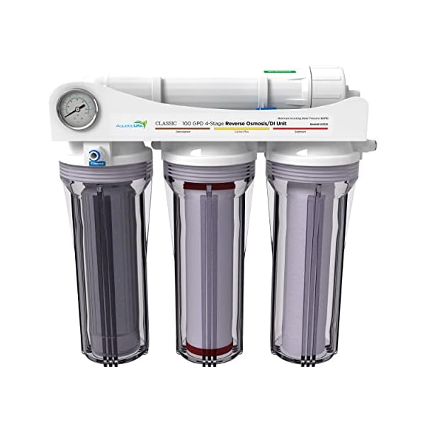 Aquatic Life 4-Stage Reverse Osmosis Deionization Water Filter System ...