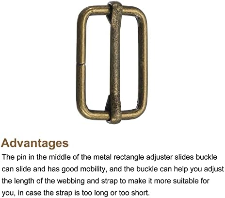 Amazon.com: uxcell Slides Buckles Metal Adjuster Triglides Slide Buckle ...