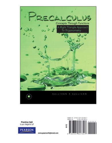 Precalculus: Concepts through Functions, A Right Triangle Approach to ...