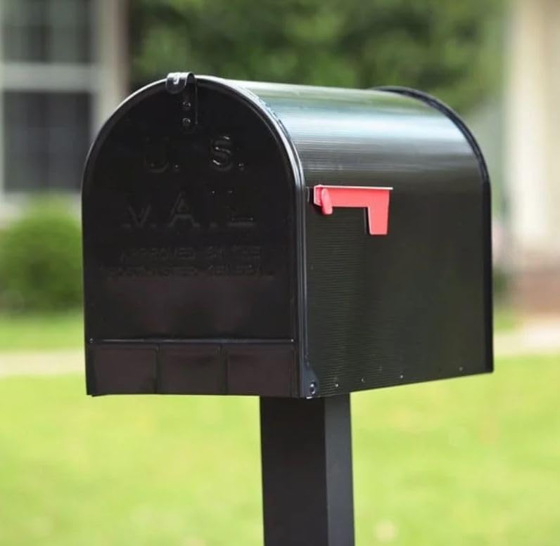 Amazon.com: ShoppingOnBed Post Mount Mailbox Jumbo Galvanized Steel ...