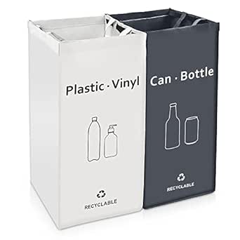 BOMEI PACK 2 Pack Papelera de Reciclaje, Gran Papelera de Reciclaje ...