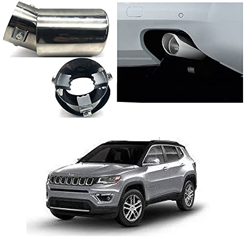 Olmeo Car Exhaust Tube in Tube Silencer Muffler Tip for Jeep Compass ...