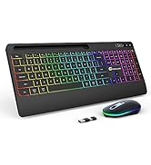 Amazon.com: GEODMAER Wireless Keyboard and Mouse Combo with Phone ...
