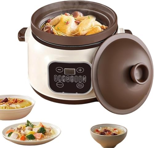 Amazon.com: Stew Pots with Lids, 3.8L Electric Slow Cooker, Chinese ...