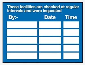 Safety Sign Sticker | These Facilities are Checked at Regular intervals ...