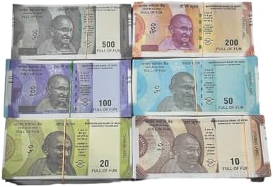 Buy Velinor Indian Rupee Pretend Play Money Set for Kids - Educational ...