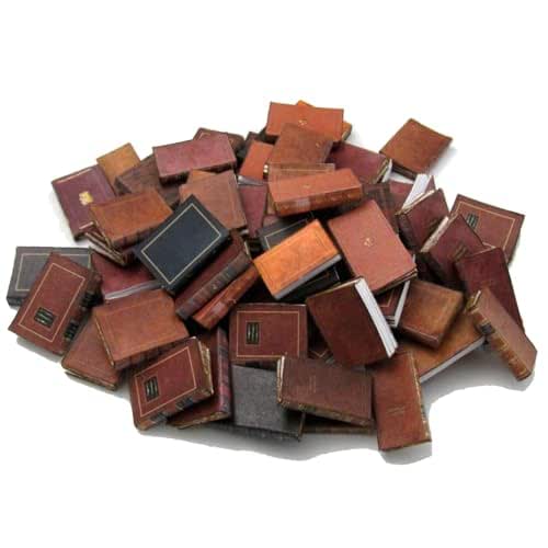 Amazon.com: 72 Pc Library Prop Book Set Miniature 1:12 Scale Faux Books ...