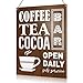 Amazon.com: UDNADKEX Coffee Bar Hanging Sign Decor, Coffee Tea Cocoa ...