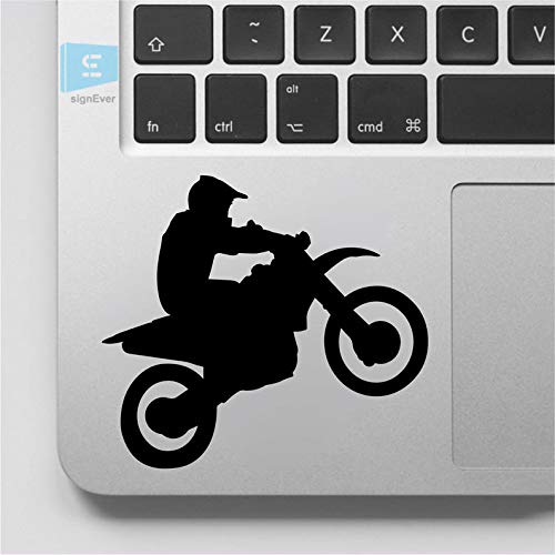 SIGN EVER Motorcycle Rider Decal Vinyl Laptop Stickers for 15.6 14 13 ...
