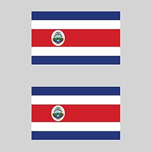 Amazon.com: Two Pack Costa Rican Flag Sticker FA Graphix Decal Self Adhesive Vinyl Costa Rica ...