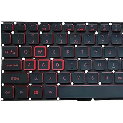 Teclado Frameless retroiluminado vermelho para Acer Nitro 5 AN515