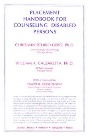 Placement Handbook for Counseling Disabled Persons (331P): Geist ...