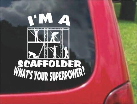 Amazon.com: 2 pcs Scaffolder Stickers Scaffold Construction Car Window ...