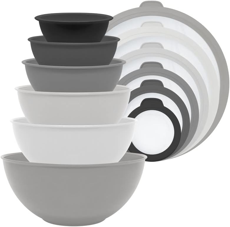 Amazon.com: Gourmet Home Products 12 Piece Nested Polypropylene Mixing ...