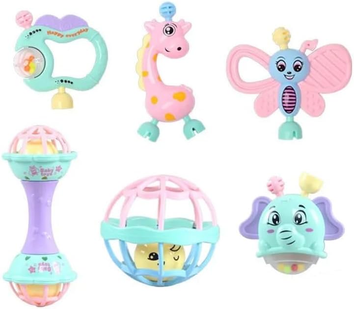 Quasar Colorful Lovely Attractive Lite Pink Rattle Teether Toy Safe Non ...