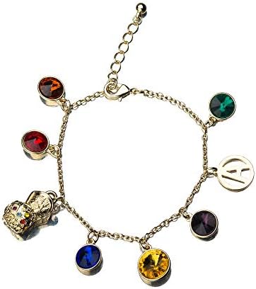 Amazon.com: Marvel Avengers: Endgame Infinity Stone Gold Charm Bracelet ...