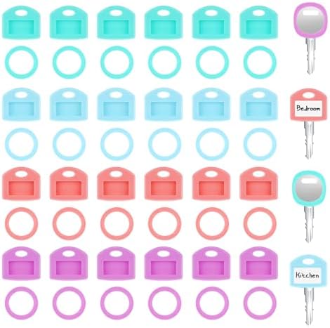 Amazon.com : ZEYIYER 40PCS Key Cover, Rubber Key Caps, Color Key Tags ...