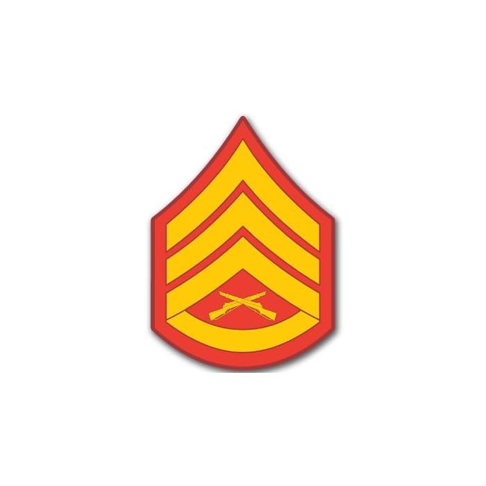 Buy USMC Rank Staff Sergeant Stripes Chevron Shaped Sticker (Military ...