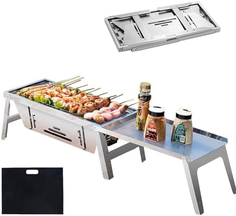 Amazon.com: Docybuty Barbecue Grill Charcoal Grill BBQ Grill Charcoal Grill Folding BBQ Grills ...