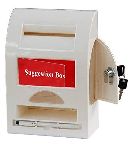 Breewell Plastic Wall Mounted Suggestion Box for Office, Banks and ...