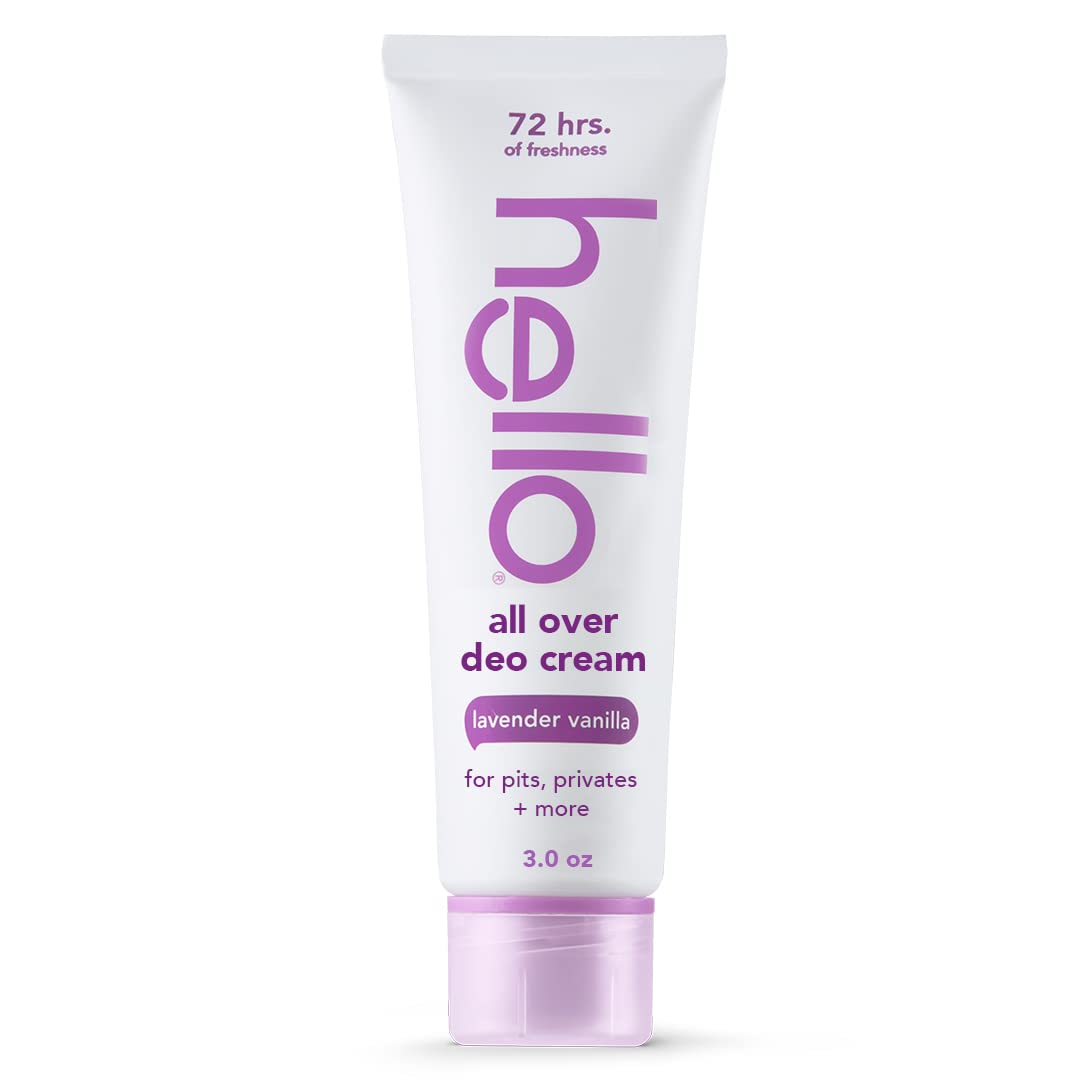 Amazon.com : hello All Over Lavender Vanilla Deodorant Cream, Aluminum ...