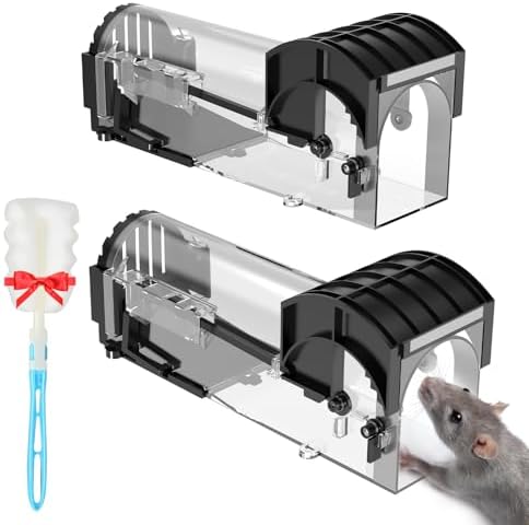 Mouse Trap Rat Rodent Trap 2 Pack, Humane Mouse Traps for Indoors and ...