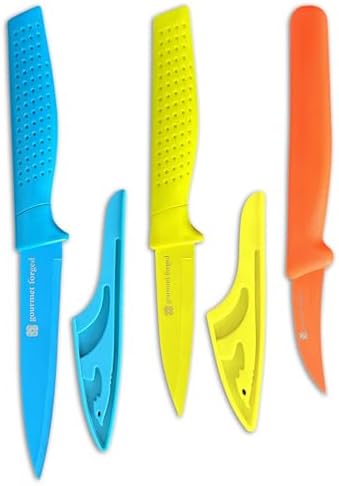 Amazon.com: Gourmet Forged ColorSlice 3 PC Color-Coded Paring Knife Set ...