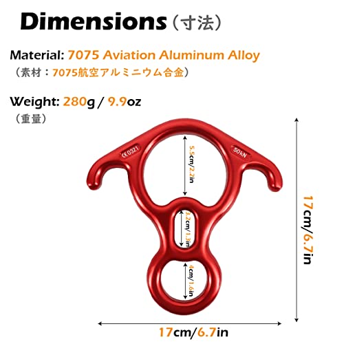 Snapklik.com : TRIWONDER 50KN Rock Climbing Figure 8 Descender Rescue ...