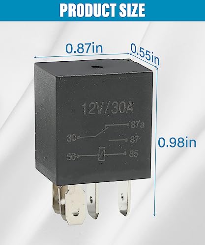 Snapklik.com : 4 Pieces 5 Pin Relay,Automotive Starte Relay 12V 30A ...