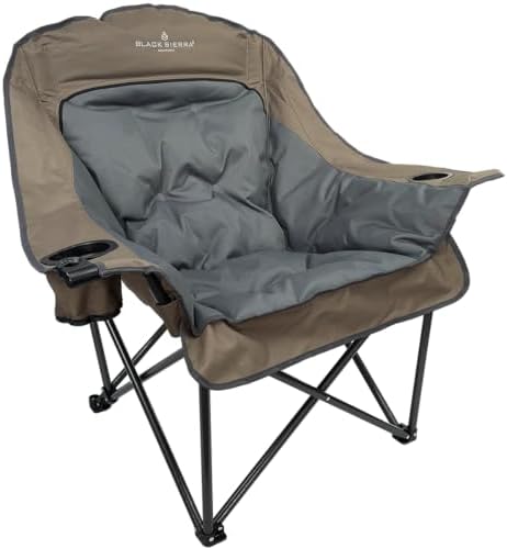 Amazon.com: Black Sierra Oversized Camping Chair for Adults – 400 lb ...
