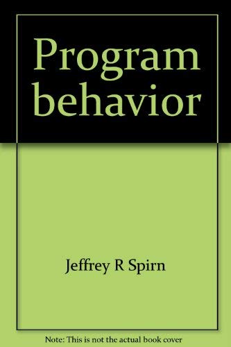 Program Behavior Models And Measurements Operating And Programming