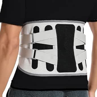 Amazon.com: NELLHOMY Breathable Lower Back Brace, Medical Adjustable ...