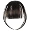 LOPHE Instant Fringe Hair Extensions, Light Brown Pre-Cut Curved Fringe ...