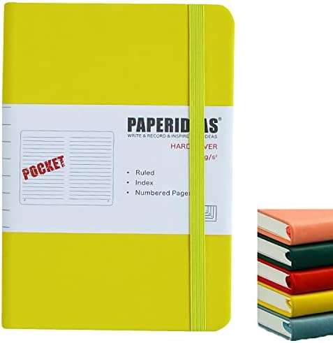 KISUOMAOYI A5 Notebook with Lined Pages and Expandable Paper Pocket ...